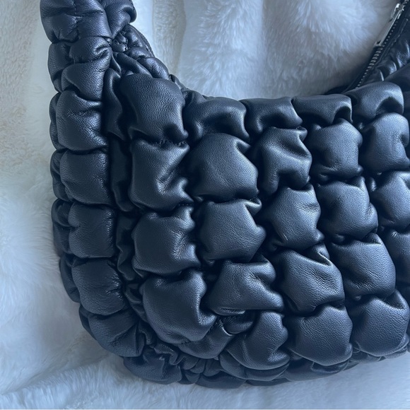 COS | Bags | Nwt Cos Quilted Mini Bag In Black Leather Silver Hardware ...